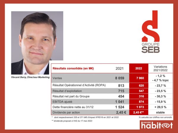 En 2022, le groupe SEB dévoile des performances résilientes mais ...